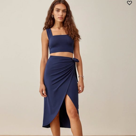 Reformation | Dresses | Reformation Rika Two Piece Set In Danube Size ...